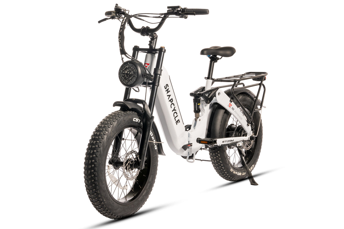 Snapcycle Storm, 750W Electric Folding Fat Tire Bike – Snapcycle Bikes