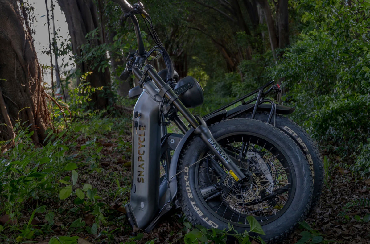 Snapcycle Storm, 750W Electric Folding Fat Tire Bike – Snapcycle Bikes